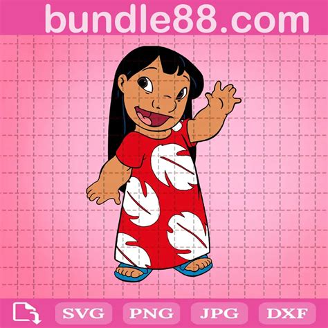 Lilo Waving Svg Lilo Pelekai Svg Svg Png Dxf Eps Digital Download