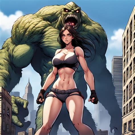 Giantess In Her Bra And Thong Growing To Fight A G By 520005 On Deviantart