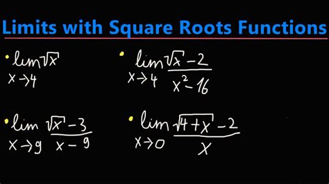 Solving Limits With Square Roots Easy To Follow Exercises And Tips Youtube