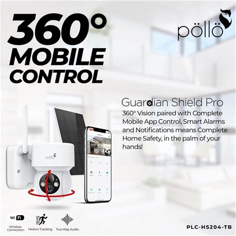 Pollo Pro Solar Powered Smart Wi Fi Security Camera Plc Hs204 Tb