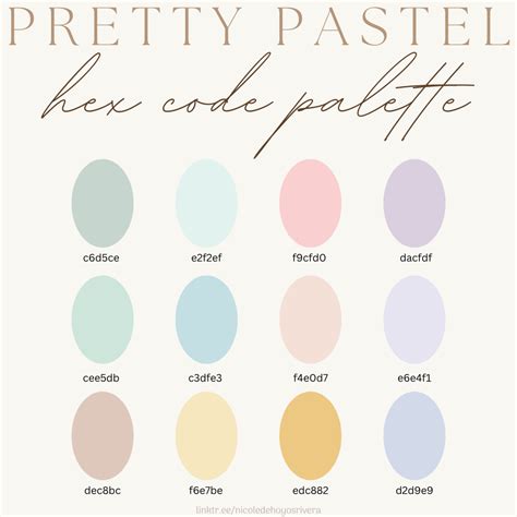 Pastel Colour Palette Pastel Colors Color Palettes Hex Codes