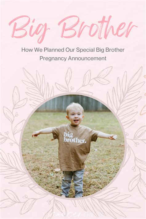 Special Big Brother Pregnancy Announcement Idea