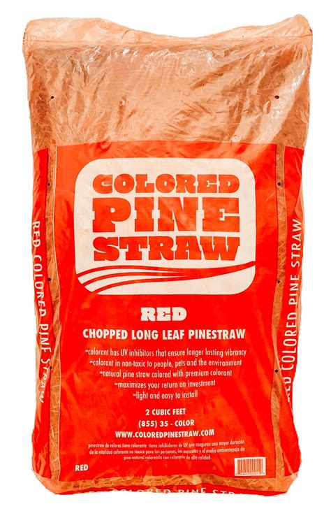 Longleaf Pine Straw Mulch Colored Red 90 Bags Per Pallet Free