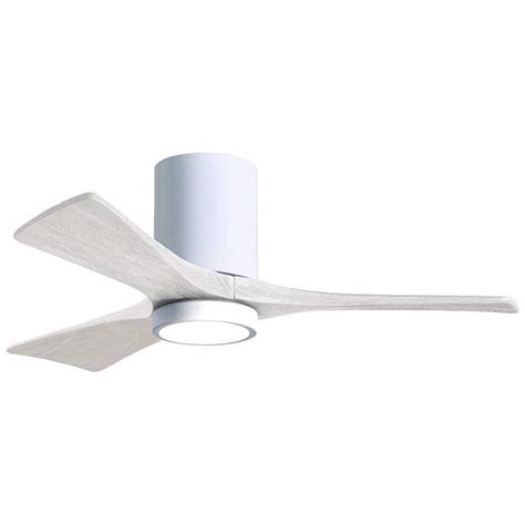 42 Matthews Irene 3h Gloss White Remote Hugger Led Ceiling Fan