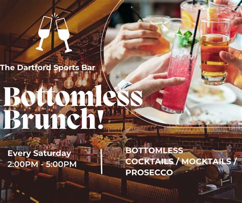 Saturday Bottomless Brunch Day Dartford Sports Bar