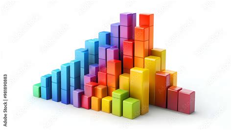 3d Bar Graph Vector Illustration Of Increasing Voter Turnout