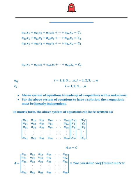 Lecture Notes Linear Algebraic Equations Pdf Numerical Analysis Equations