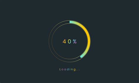 Percent Rainbow Loading Bar Uploading Bar For User Interface Colorful Futuristic Loading
