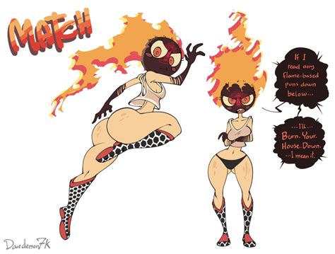 Rule 34 1girls Daredemon7000 Female Female Focus Female Only Fire Fire Girl Flame Match