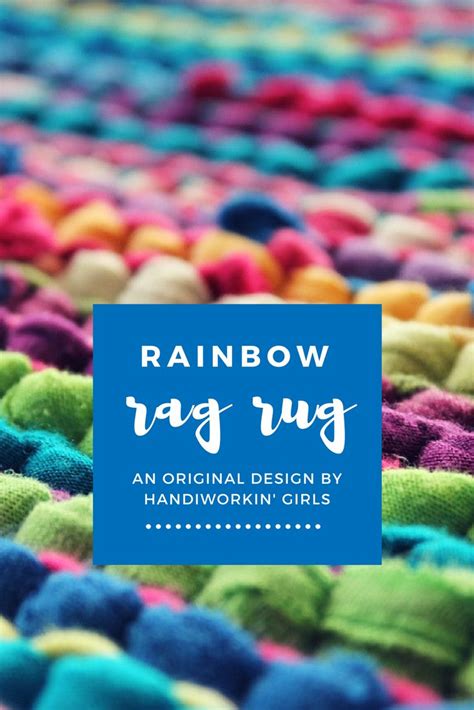 Rainbow Rag Rug Handmade From Upcyled Tshirts Retro Chic Lime Green Cerulean Blue Pink