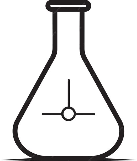 Detailed Erlenmeyer Flask Vector Graphic With Accurate Scale Markings For Educational Posters