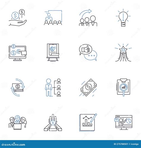 Facility Line Icons Collection Infrastructure Space Equipment Utilities Capacity Facility