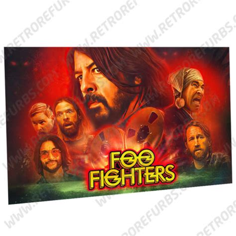 Foo Fighters Alternate Pinball Translite Retro Refurbs