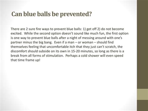 Ppt Blue Balls Male Myth Or True Story Powerpoint Presentation
