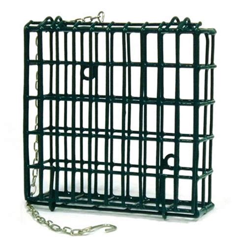 Wire Cage Suet Cake Hanging Feeder Lizzie Maes Bird Seed