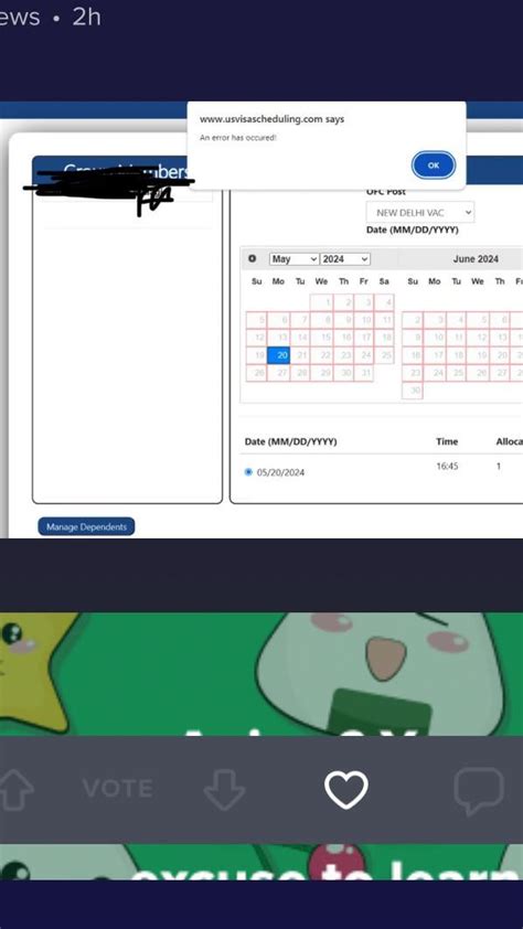 Getting An Error When I Am Trying To Book A Slot Rusvisascheduling