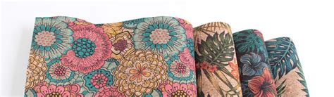 Printed Cork Fabric Customized Cork Fabric Patterns Infocork