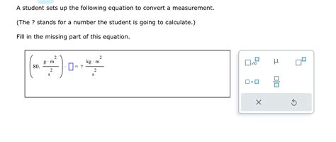 Solved A Babe Sets Up The Following Equation To Convert A Chegg Com