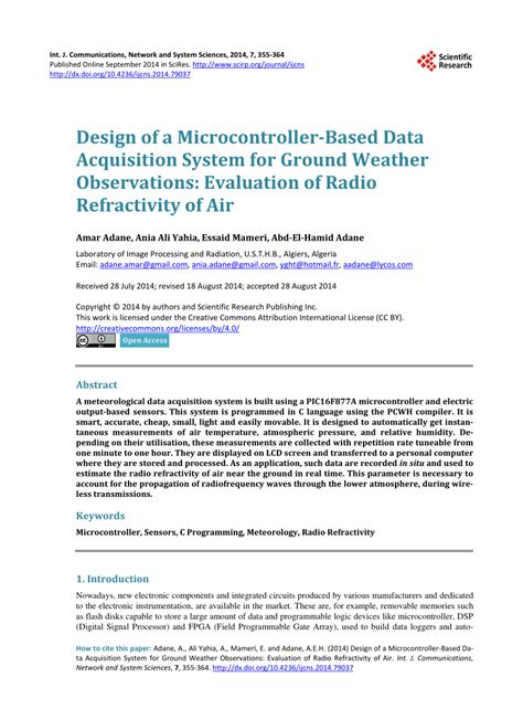 pdf design of a microcontroller based data acquisition system for