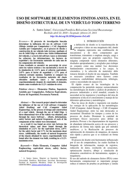 Uso De Software De Elementos Finitos Ansys Descargar Gratis Pdf