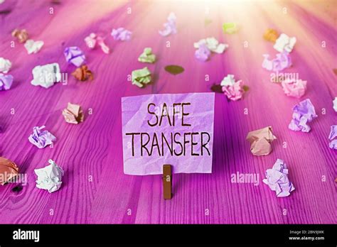 Handwriting Text Writing Safe Transfer Conceptual Photo Wire Transfers