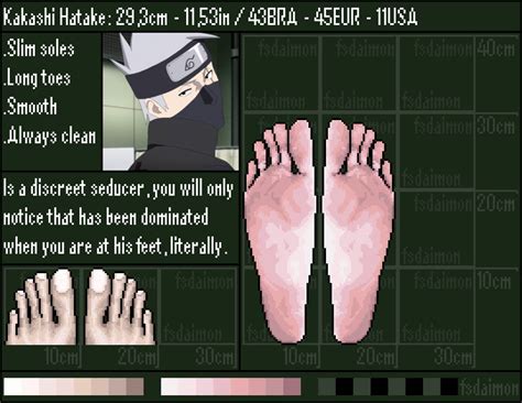 Naruto Feet Chart Kakashi Hatake By Fsdim On Deviantart
