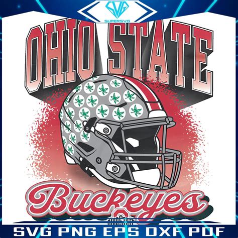 Ohio State Buckeyes Helmet Art Svg Design For Buckeye Nation