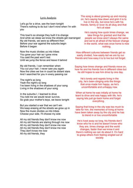 Lyric Analysis Docx Lyric Analysis Docx