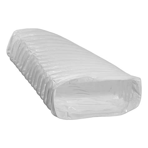 Spares2go Vent Hose Rectangle Pvc 3m Long Rectangular Hvac 206mm X 62mm