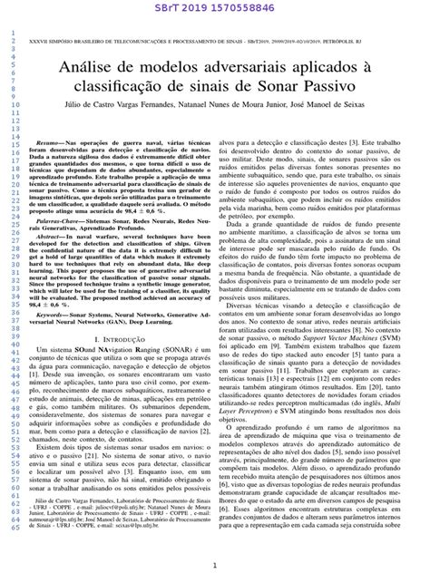 Depp Learning Pdf Aprendizagem Profunda Sonar