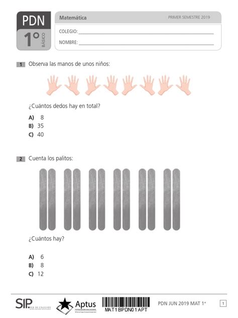 Copia De Pdn 2019 Junio Mat 1 Aptus Pdf