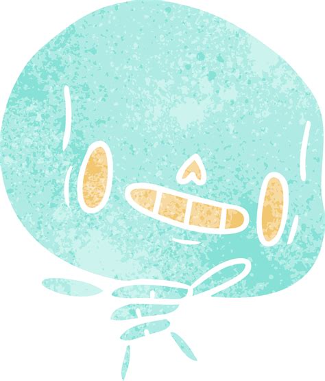 Retro Cartoon Illustration Kawaii Cute Dead Skeleton 45101417 Png