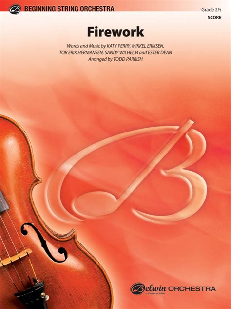 Firework 2nd Violin Katy Perry String Orchestra Sheet Music