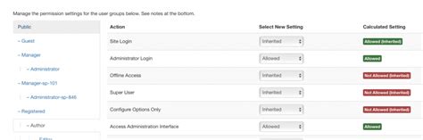 Change Permission Settings For Joomla Users