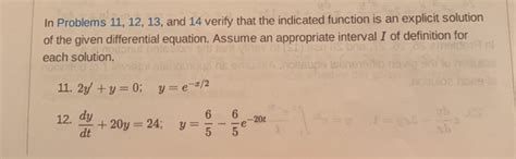 Solved In Problems 11 12 13 And 14 Verify That The
