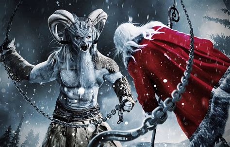 Wallpaper Christmas The Demon Horns Santa Claus Christmas Devil