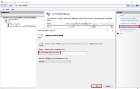 configuring ssl to secure the connection to microsoft dynamics nav web