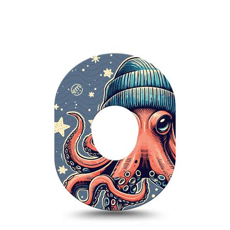 Expressionmed Hipster Octopus Dexcom G7 Patch