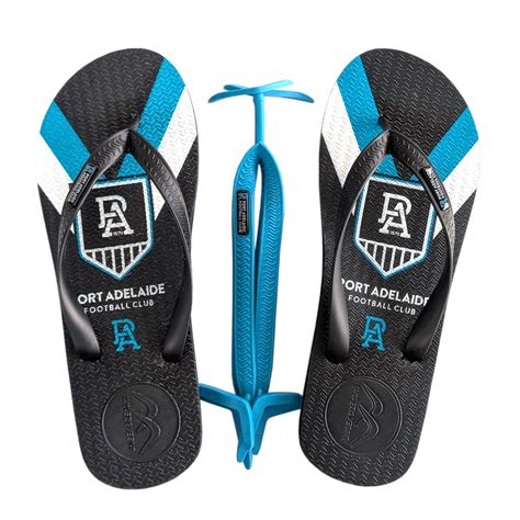 Port Adelaide Power Boomerangz Thongs Wextra Straps