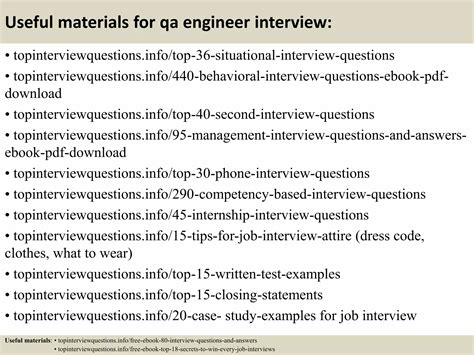 Top Qa Engineer Interview Questions And Answers PPT