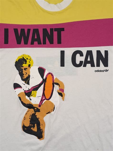 Rare Jersey Adidas 80s Andre Agassi I Want I Can T S Gem