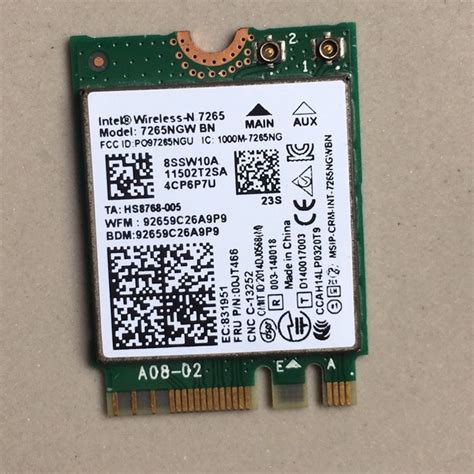 Bộ điều Khiển Máy Phát Wifi Không Dây Intel 7265 7265ngw Bn Dual Band 2x2 Shopee Việt Nam