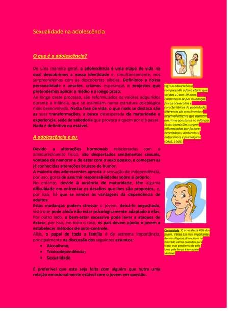 Sexualidade Na Adolescência Docx