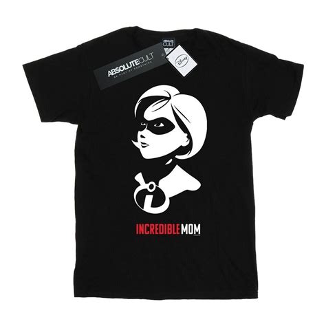 Disney The Incredibles Incredible Mom Noir Vêtements T Shirts Manches