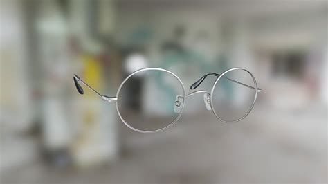 Generic Metal Small Rounded Glasses Silver 3d Model By Virtry Teams