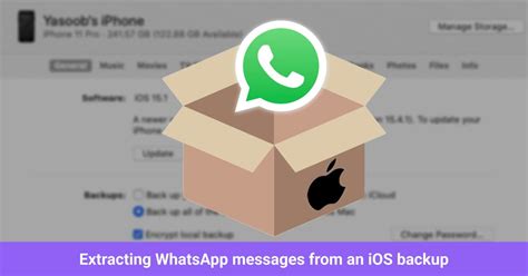 yasoob khalid extracting whatsapp messages from ios backup r apple