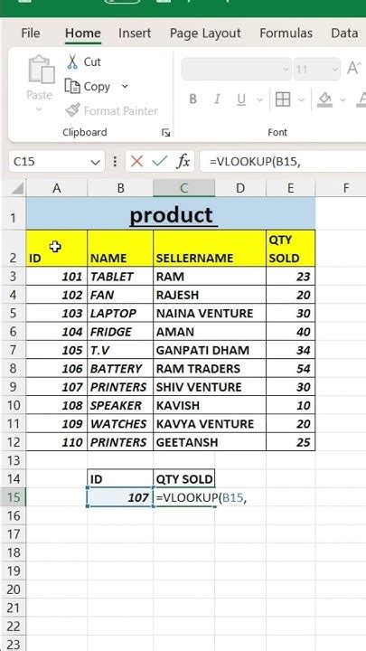Vlookup Excel Most Asked Interview Question Microsoftexcel Exceltips Youtube