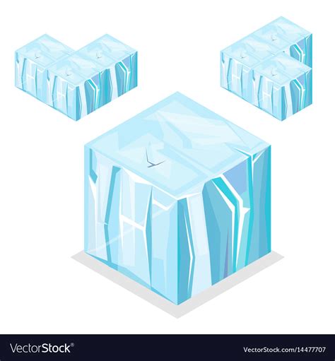 Seamless Game Block Isometric Cubes Nature Vector Image