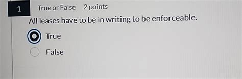 solved 1true or false 2 ﻿pointsall leases have to be in