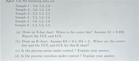 Solved Q1 Use The Following Data Setsample 1